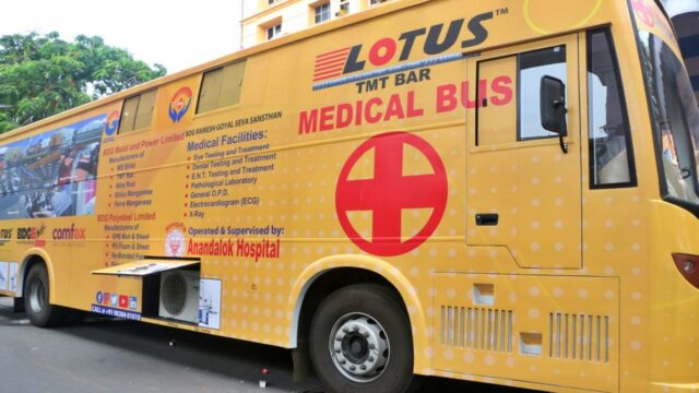 Launch of Lotus TMT Medical Bus as 1st of its kind in Eastern India